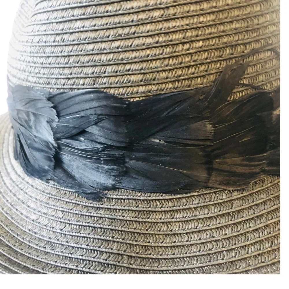 Sunny Hats | Accessories | New Sunny Hats Black Hat With Feather Trim ...